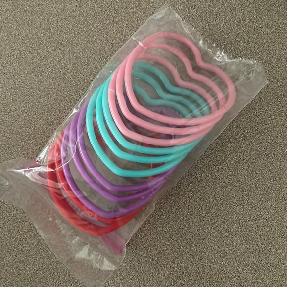 Other | 12 Heart Shaped Plastic Bracelets | Poshmark